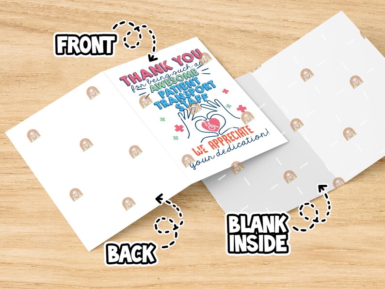 Patient Transporter Thank You Gift, Patient Transport Week Card ...