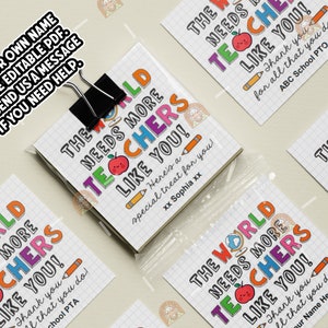 World Teachers Day Tag Printable, Teacher Appreciation Tag, Teacher ...