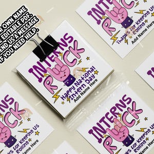 Intern Tag Printable, National Intern Day Gift Tags, Tags for Intern ...