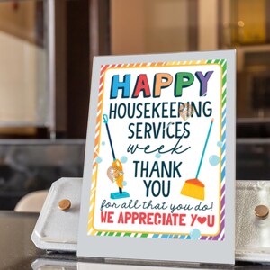 Housekeeping Week Card Printable, Housekeeping Appreciation Week Gift ...