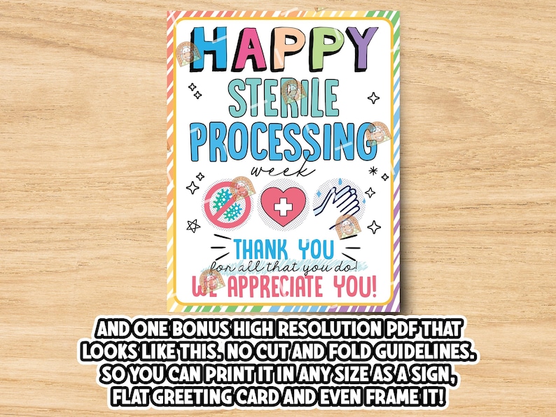 Sterile Processing Week Printable Poster, Sterile Processing Tech Gifts ...