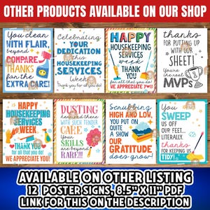 EVS Week Gift Tag Printable, Housekeeping Gift Tag, National Custodian ...