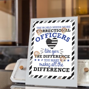 Correctional Officer Gift, Printable Correctional Officer Week Card ...