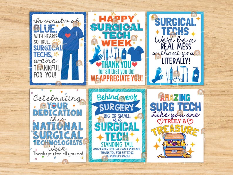 Surgical Tech Week Signs Printable Bundle, Surgical Tech Appreciation ...