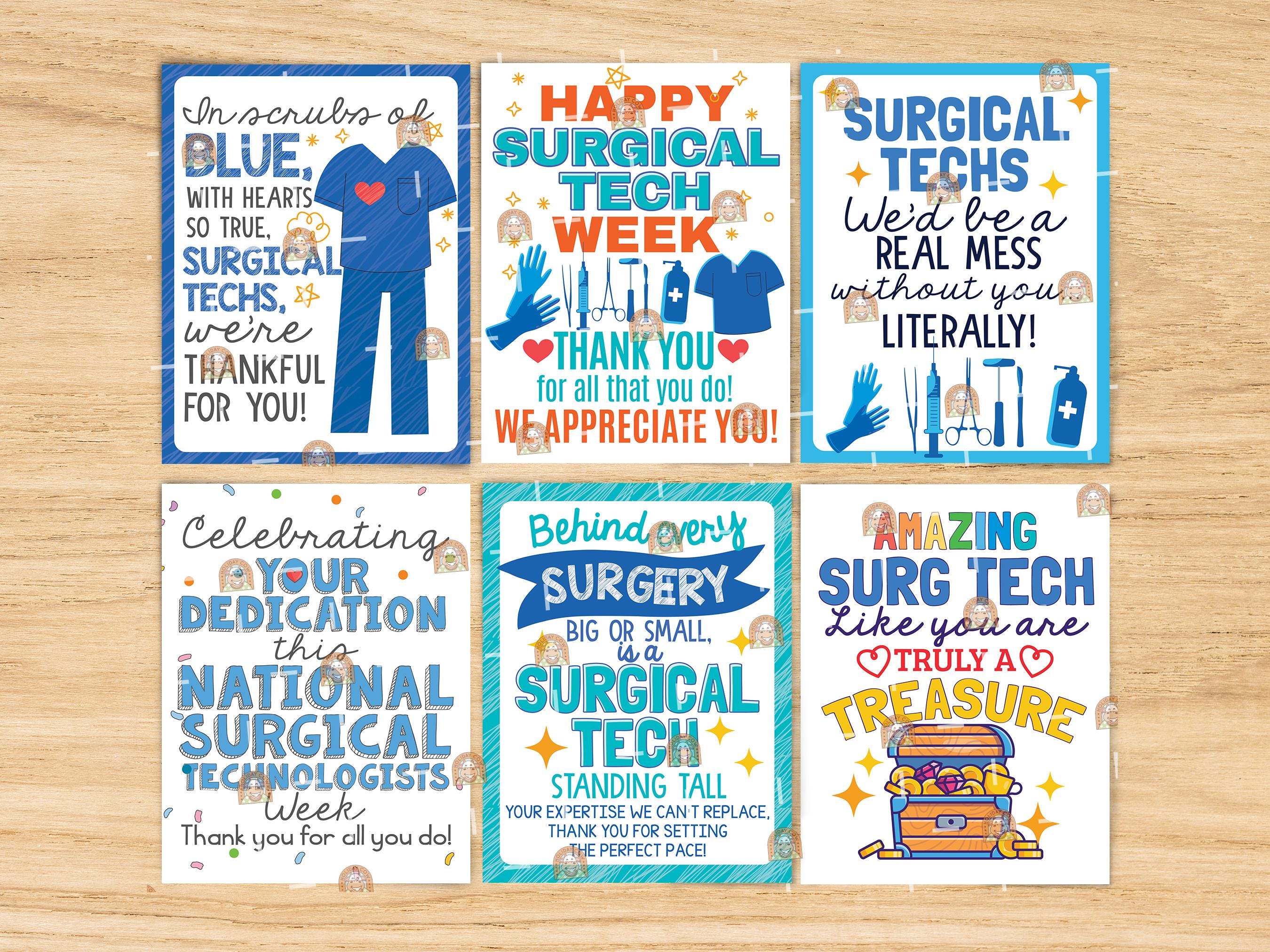 Surgical Tech Week Signs Printable Bundle, Surgical Tech Appreciation Gift, Thank You Surg Tech ...