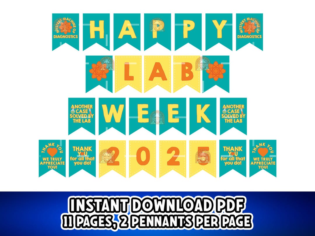 Lab Week Banner Printable, Lab Week Décor, Medical Laboratory ...