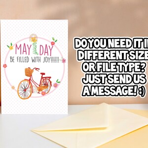 May Day Sign, Happy May Day Gift, Printable Card, Spring May Day Basket ...