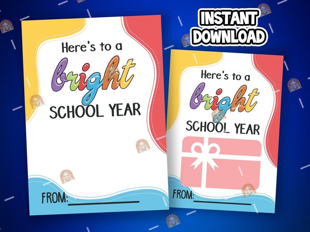 Back to School Printable Gift Card Holder Printable First Day - Etsy