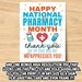 National Pharmacy Month Card Printable, Pharmacy Month Gift, Pharmacy ...