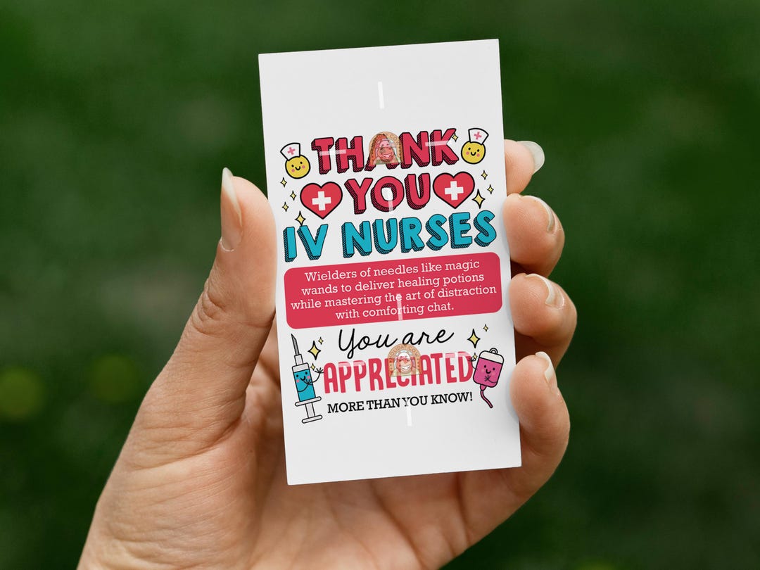 IV Nurse Gift Tag, Printable IV Nurses Day Tags, Thank You IV Nurse ...