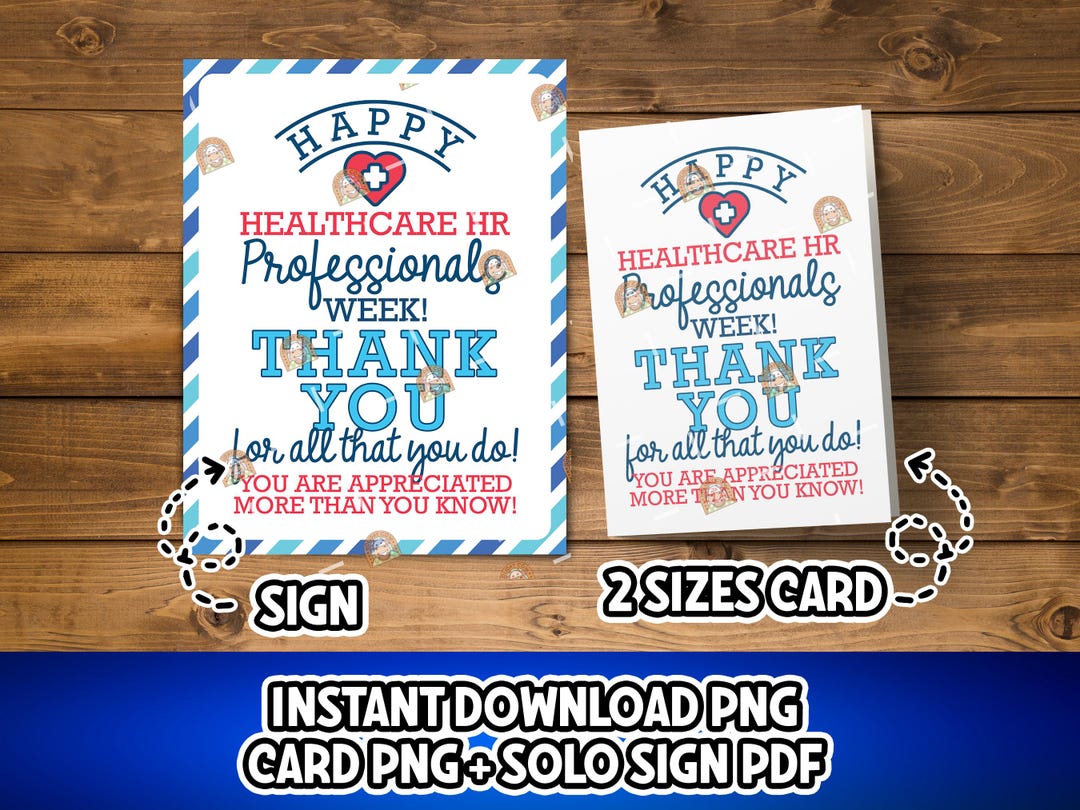 Healthcare HR Week Sign Printable, Healthcare Hr Week Gift, Healthcare ...