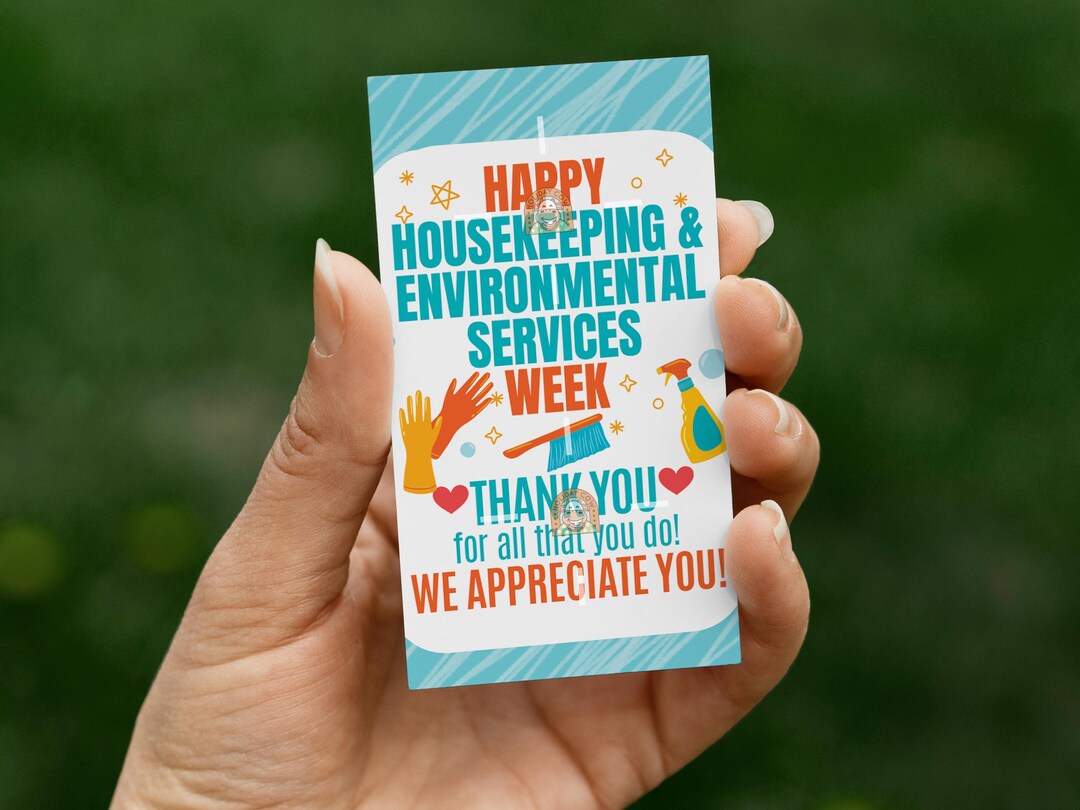 Housekeeping and Environmental Services Appreciation Week Tags ...