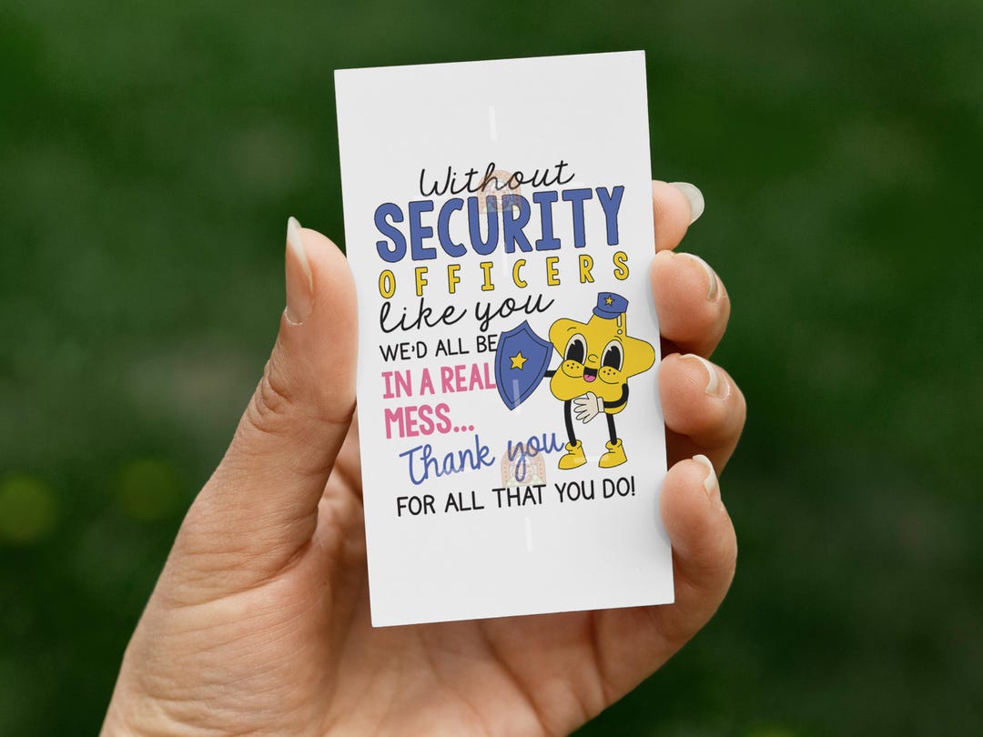 Security Officers Appreciation Tag Printable, School Security Officers ...