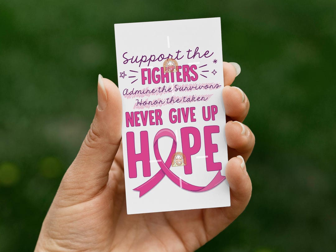 Breast Cancer Awareness Month Tag Printable, Thank You Breast Cancer ...