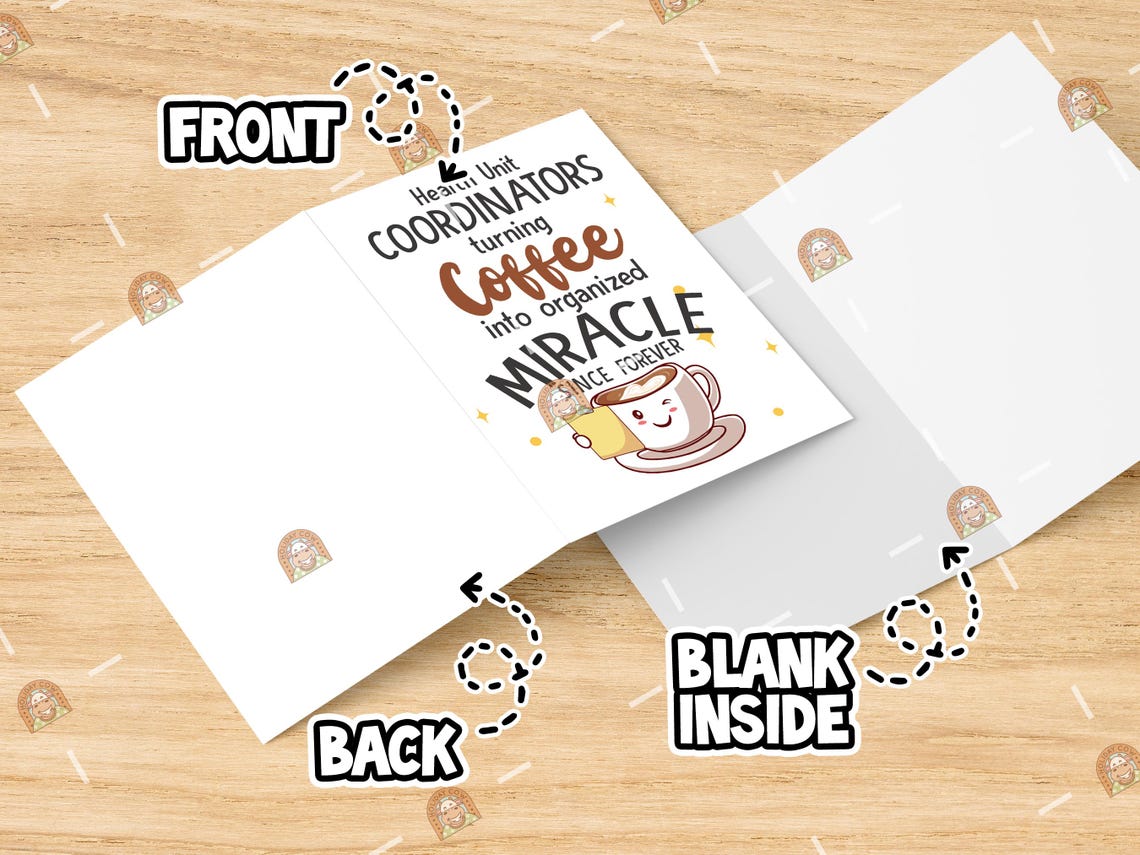 Health Unit Coordinator Week Card Printable, Coffee HUC Week Gift, HUC ...