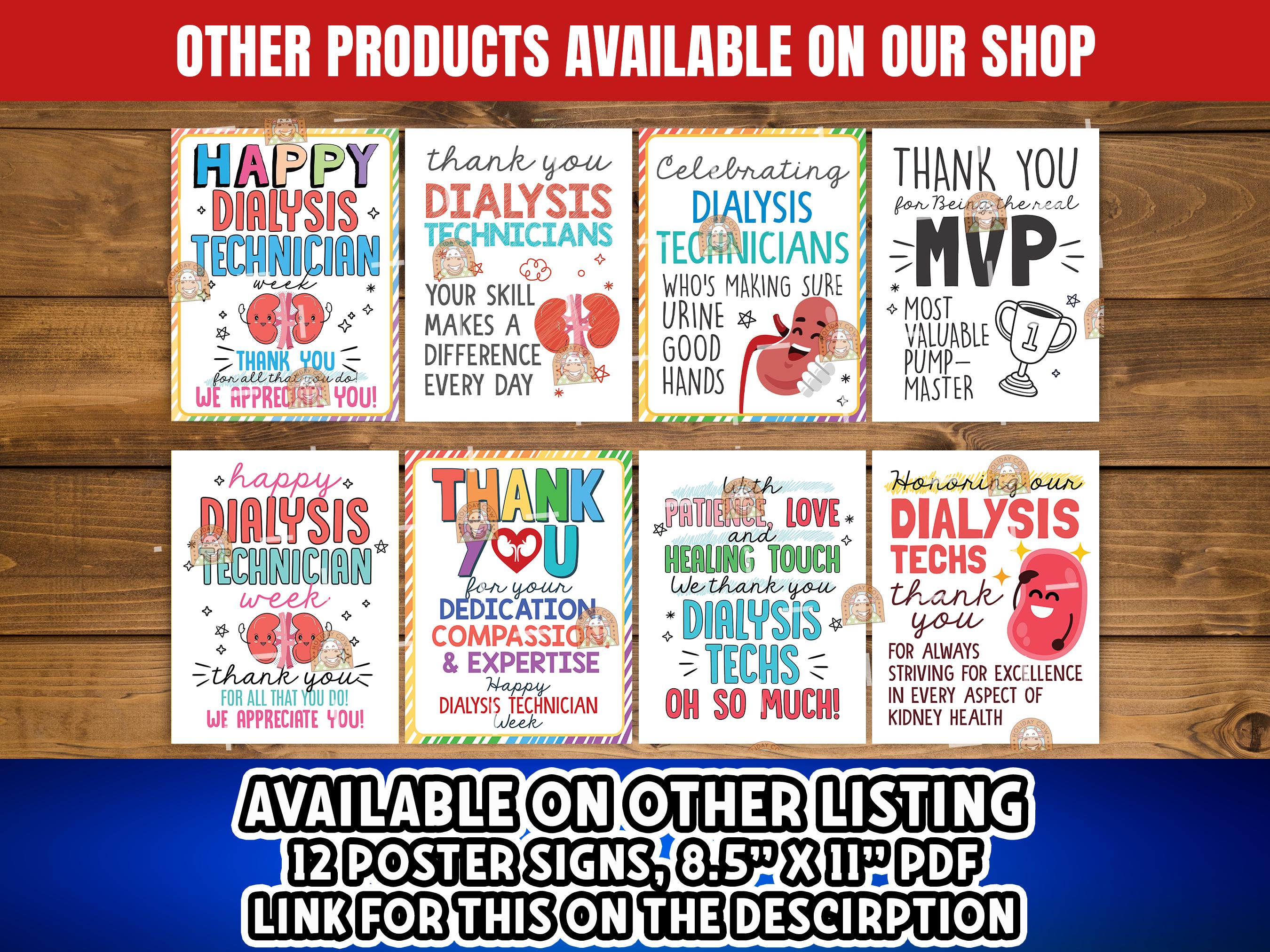 Dialysis Tech Week Printable Tag, Dialysis Tech Gift Tags, Dialysis ...