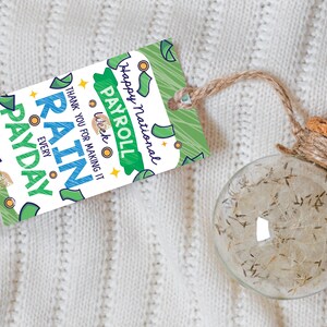 Funny Payroll Week Gift Tags Printable, National Payroll Week Tags ...