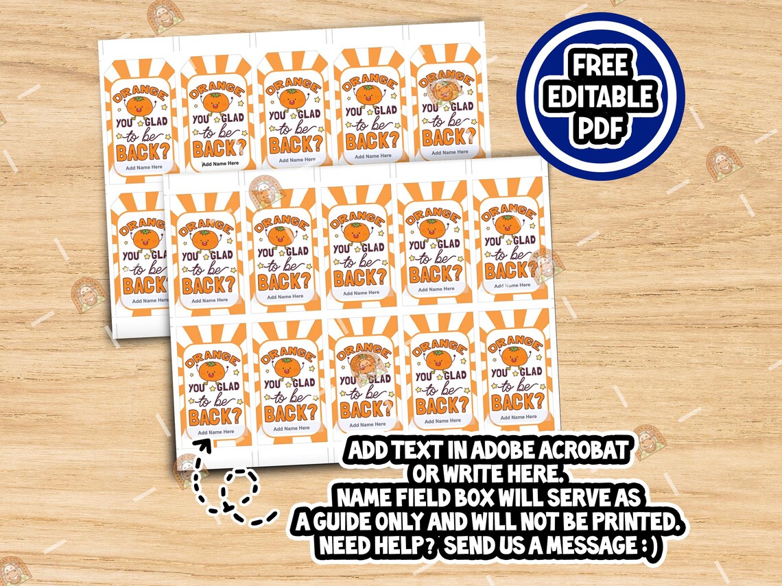 Lunchroom Back to School Tag, Printable First Day of School Tag for ...