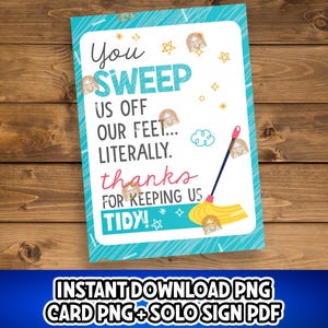 Custodian Appreciation Printable, Custodian Day Sign, Thank You ...