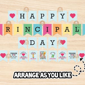 Principal's Day Banner Printable, Principal Appreciation, School ...