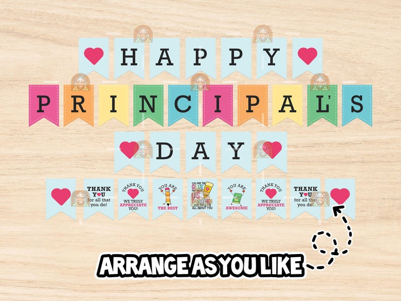 Principal's Day Banner Printable, Principal Appreciation, School ...