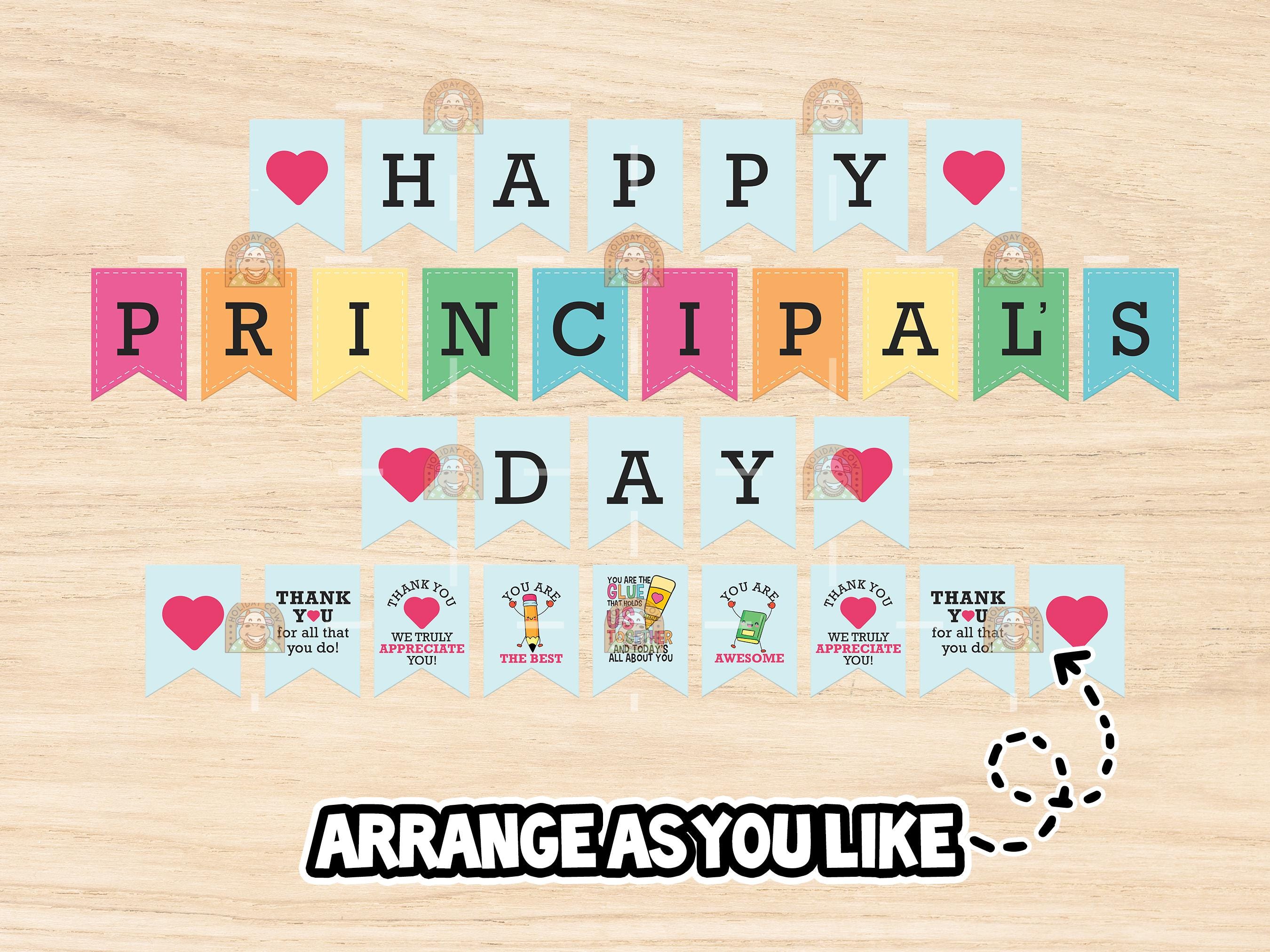 Principal's Day Banner Printable, Principal Appreciation, School ...