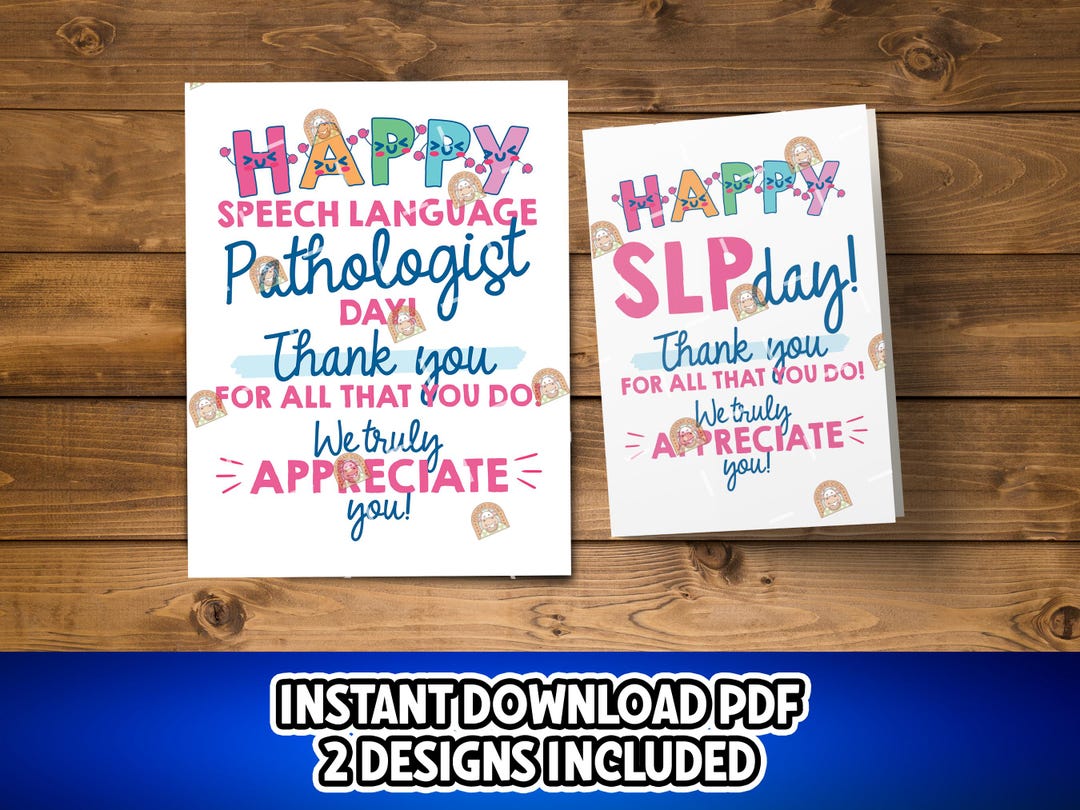 Printable SLP Day Gift, Speech Language Pathologist Day Gift for SLP ...