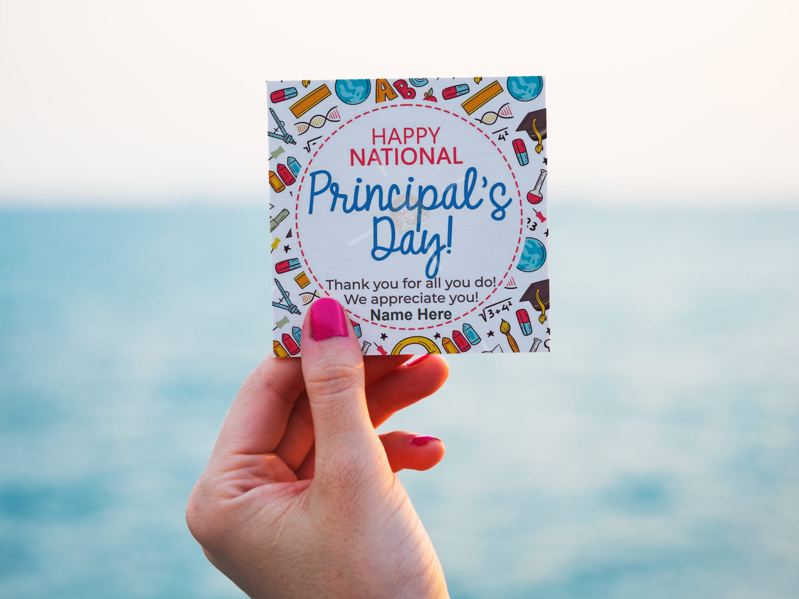 School Principal Gift Tag, Printable Principal Appreciation Tag ...
