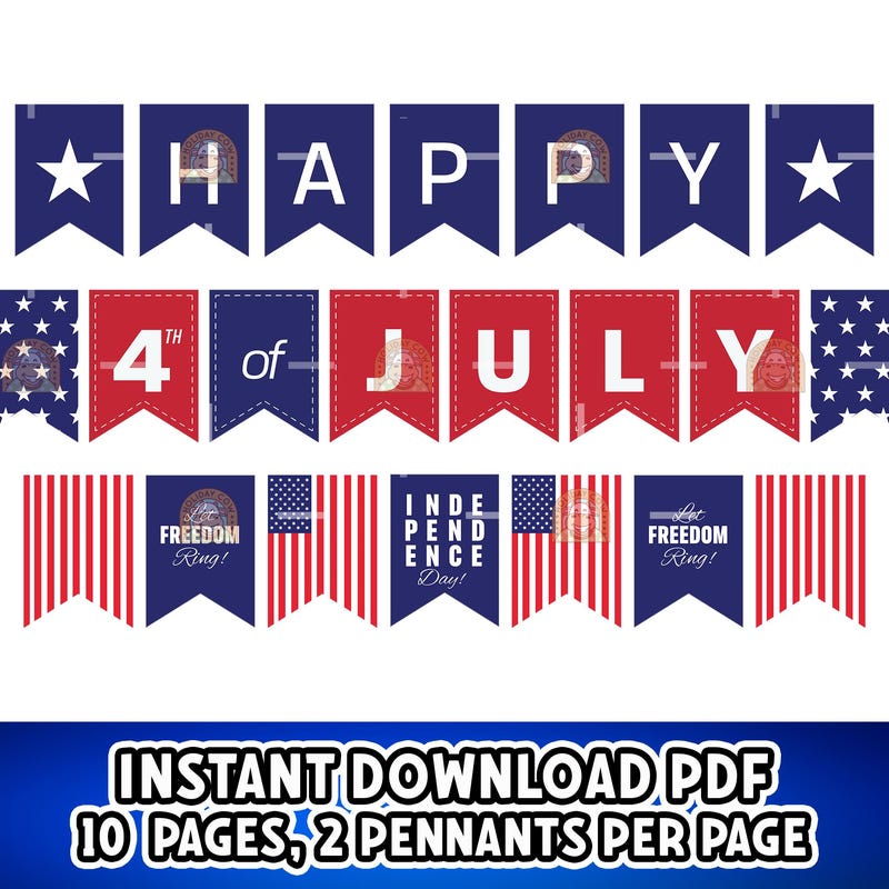4th of July Bunting - Etsy