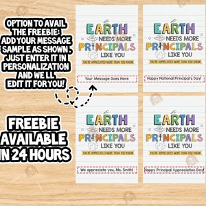 Principal Appreciation Card Printable, School Principal Gift, National ...