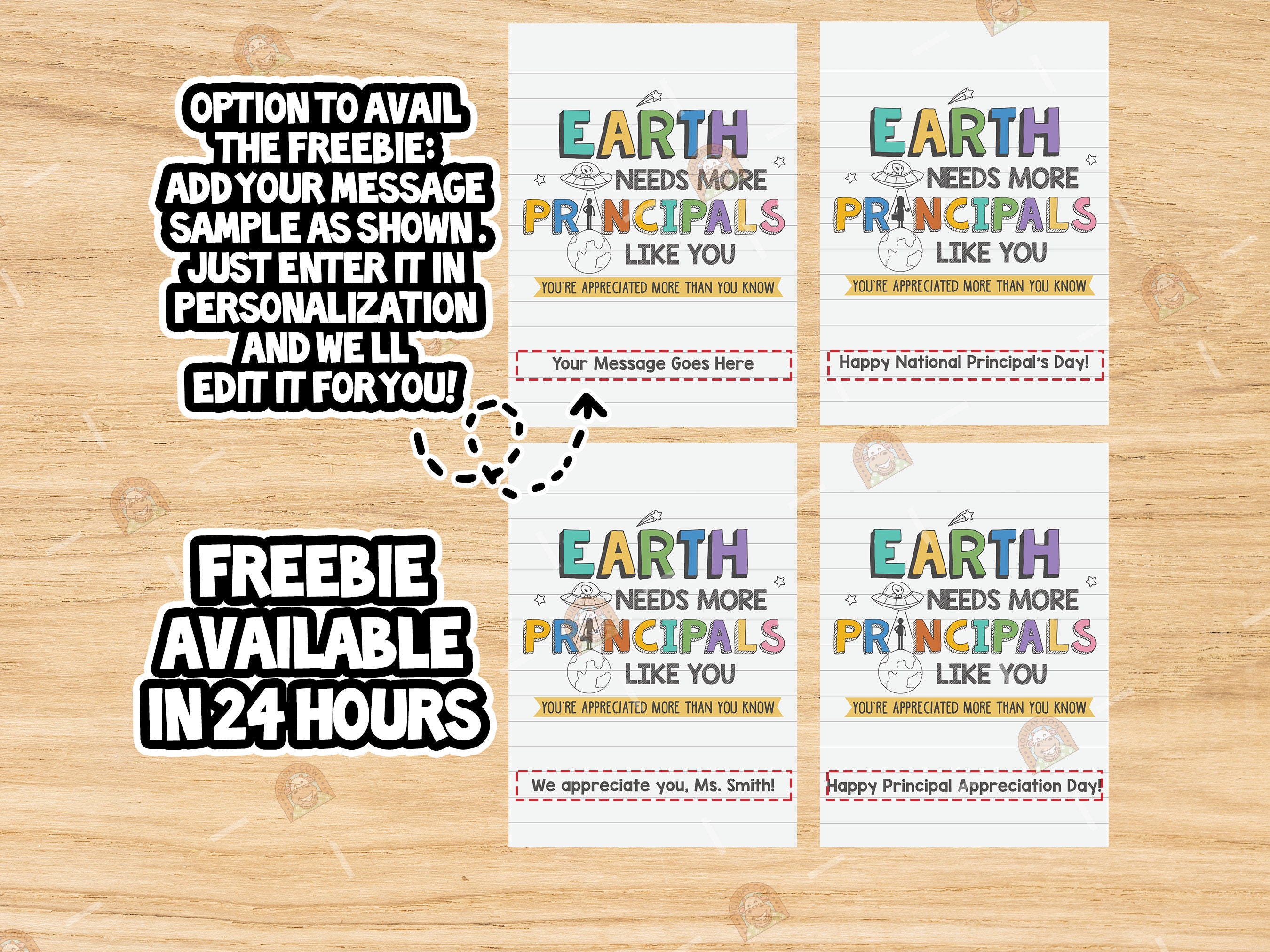Principal Appreciation Card Printable, School Principal Gift, National ...