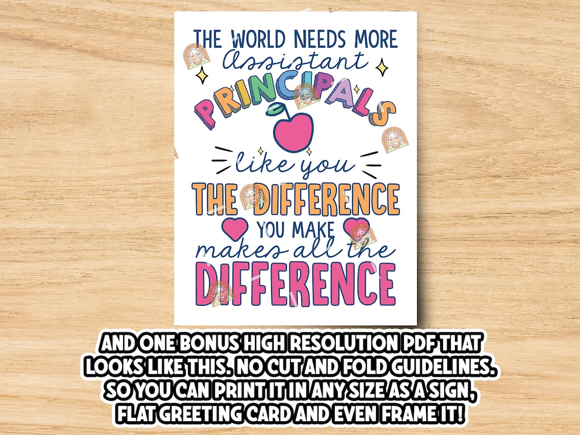 Printable Assistant Principals Week Gift, Assistant Principal ...