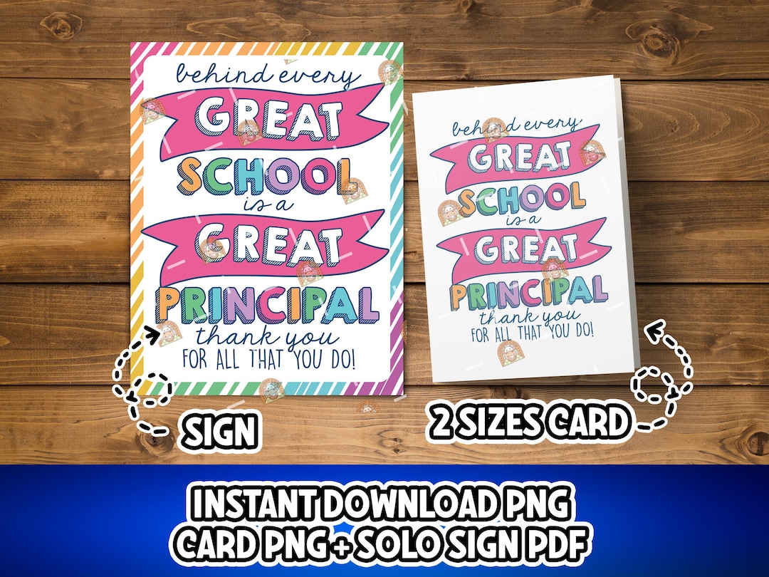 School Principal Gift, Printable Principal Appreciation Gift ...