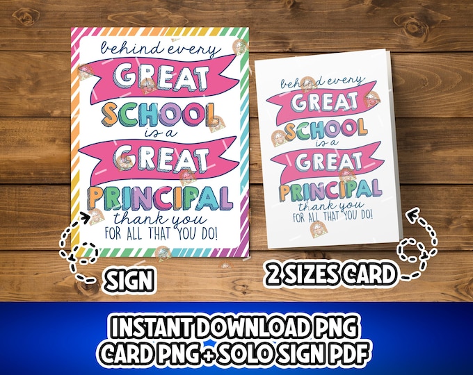 School Principal Card Printable / School Principal Appreciation Card ...