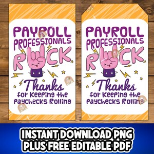 National Payroll Week Tag Printable, Payroll Week Gift Tags, Payroll ...