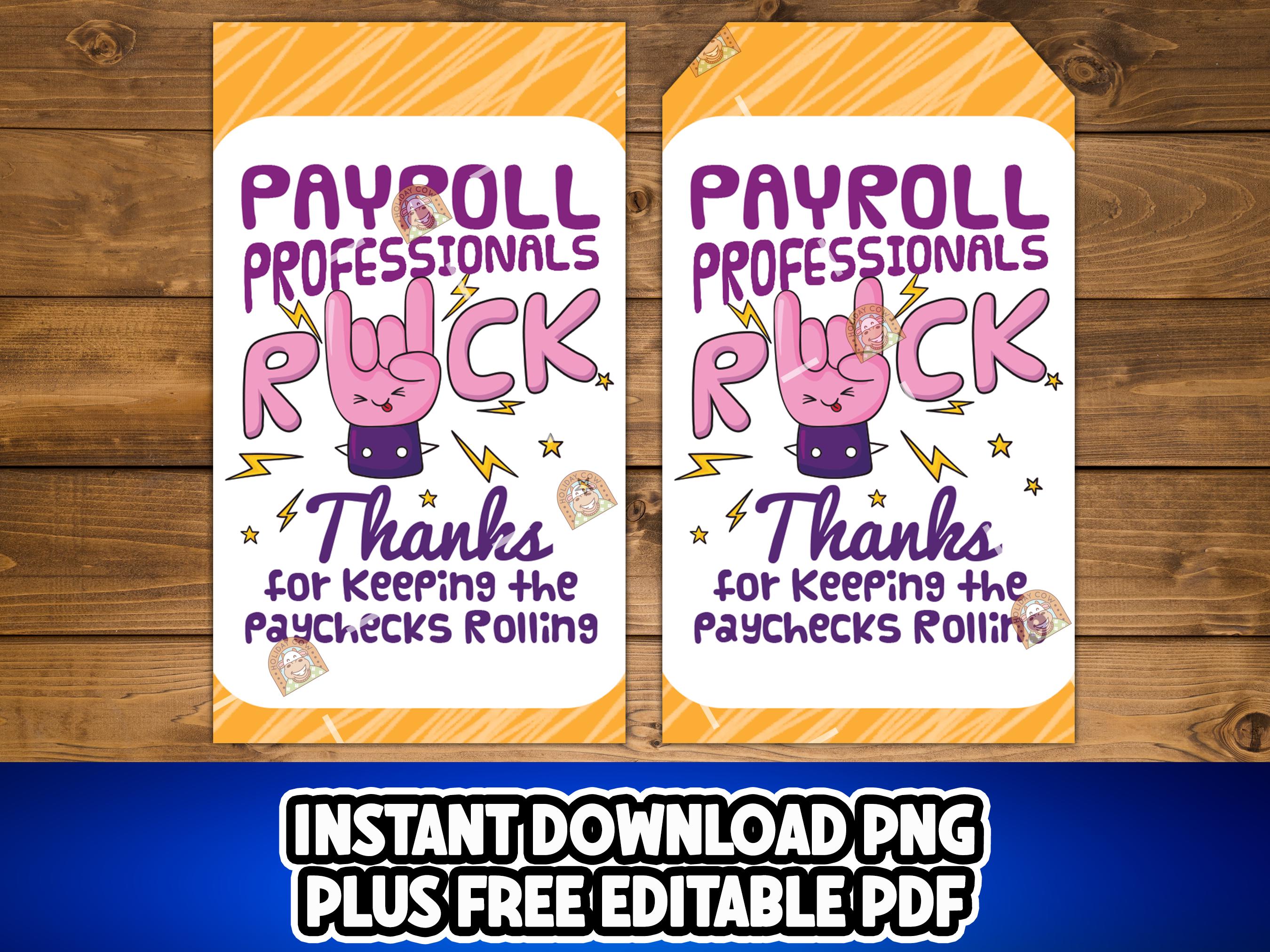 National Payroll Week Tag Printable, Payroll Week Gift Tags, Payroll ...
