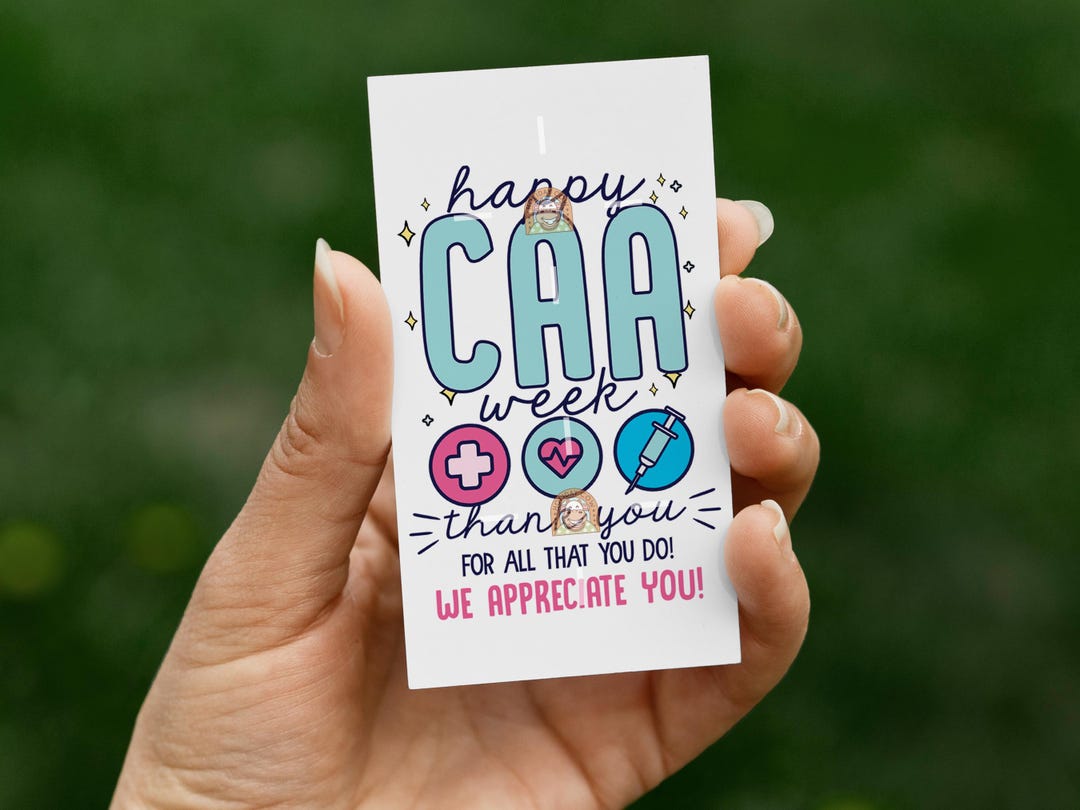 CAA Week Gift Tag, Printable CAA Week Tag, National Certified ...