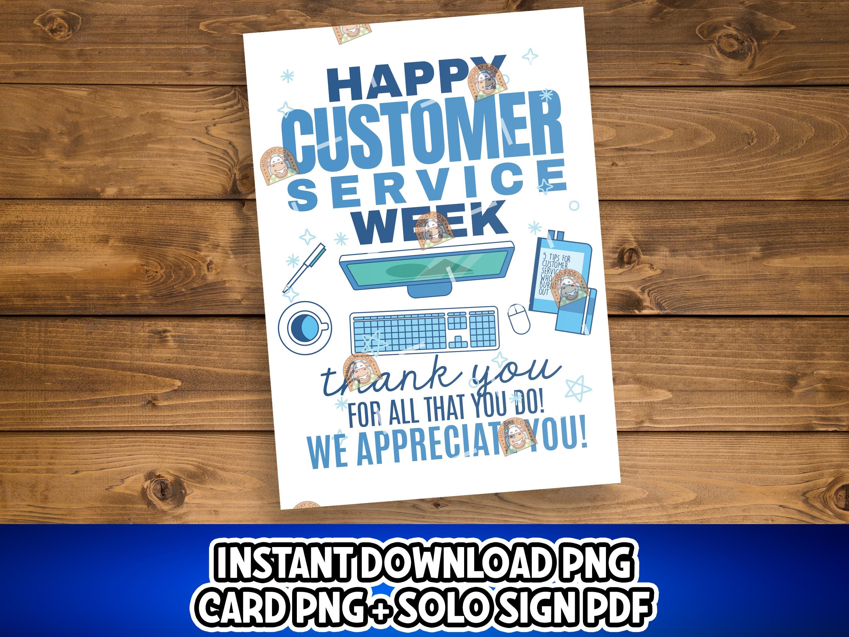 Customer Service Week Sign Printable, Happy Customer Service ...