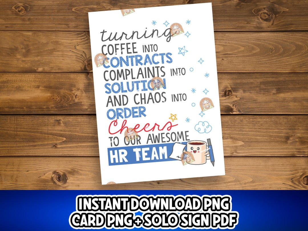HR Professionals Day Card Printable, Human Resources Professional Day ...