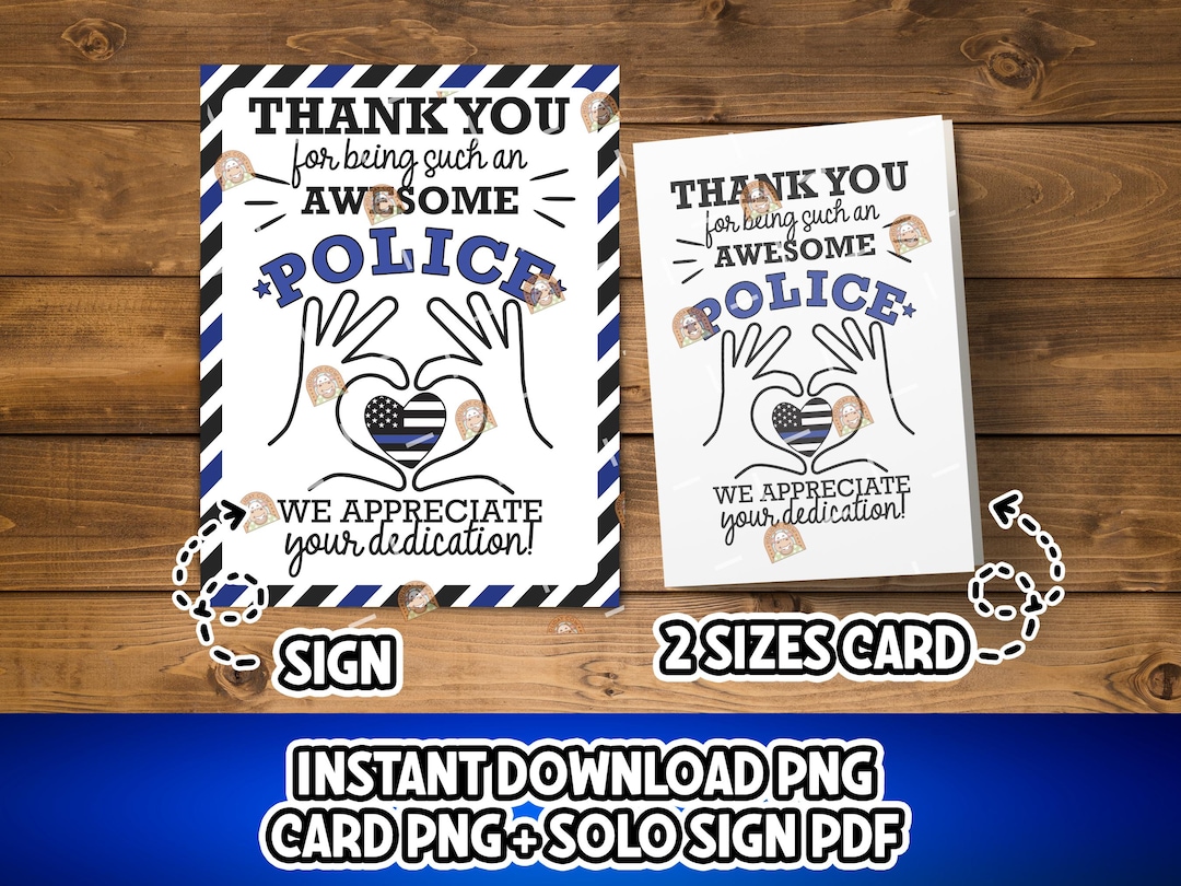 Police Gift, National Police Officers Week Sign, Printable Police ...
