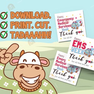 EMS Week Gift Tag, Ems Week Tag Printable, Ems Appreciation Tag ...