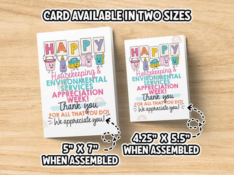 Housekeeping & Environmental Services Week Card for EVS Appreciation ...