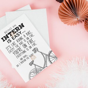 Intern Card, Printable Funny Card for Intern, Intern Day Gift, Intern ...