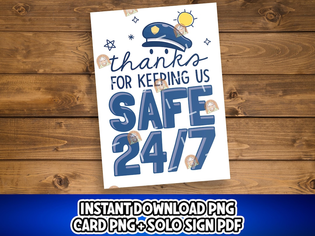 Security Officers Appreciation Gift Printable, Police Officers Week ...