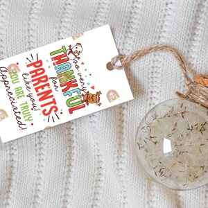 Christmas Labels Printable, Parents Thank You Gift Tag, PTA Holiday ...