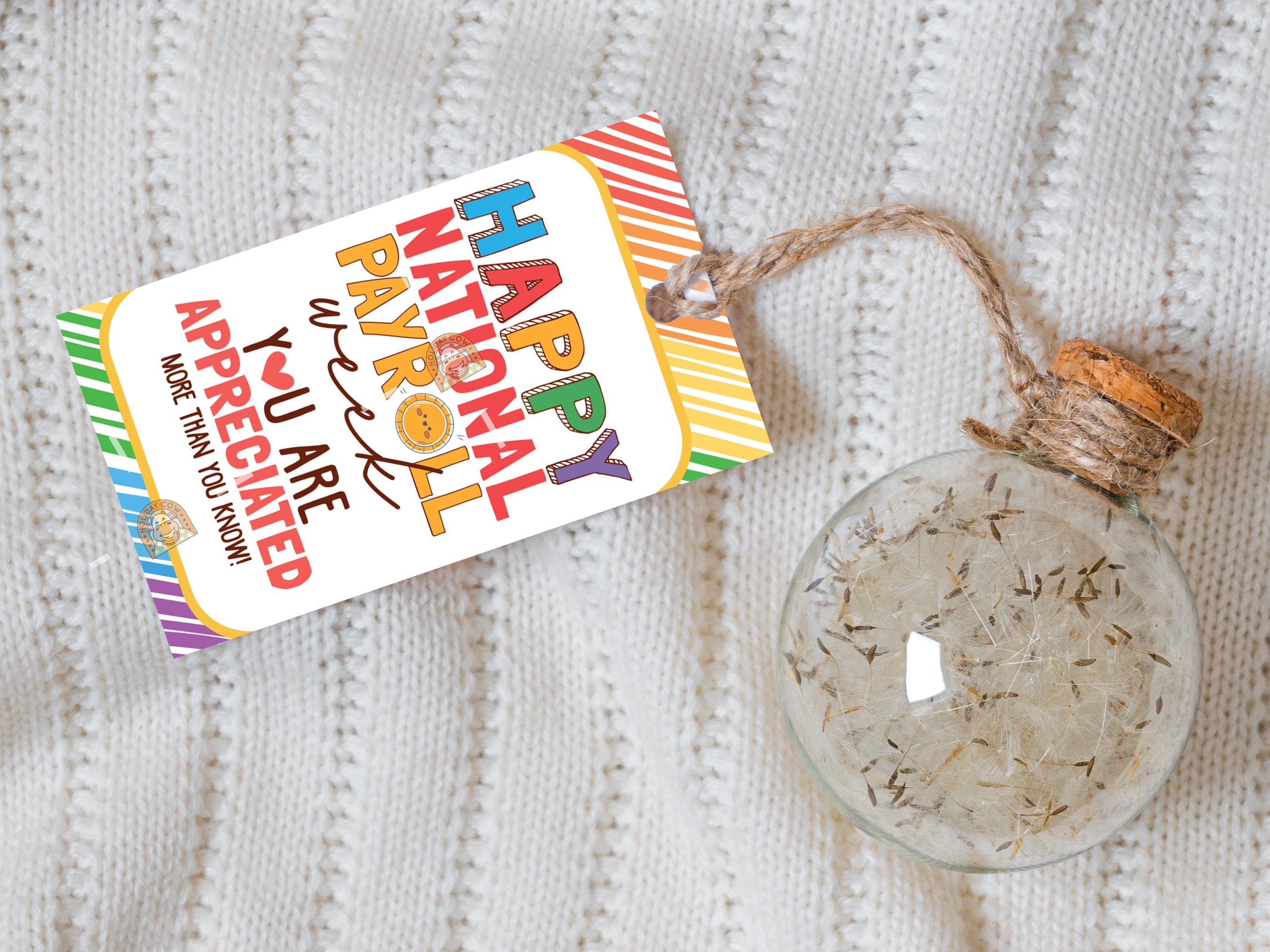 National Payroll Week Tags Printable, Payroll Week Gift Tags, Payroll ...