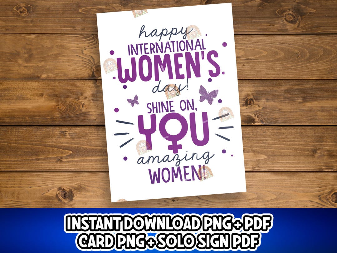 Women's Day Gift, International Women's Day Sign Printable, Happy Women ...