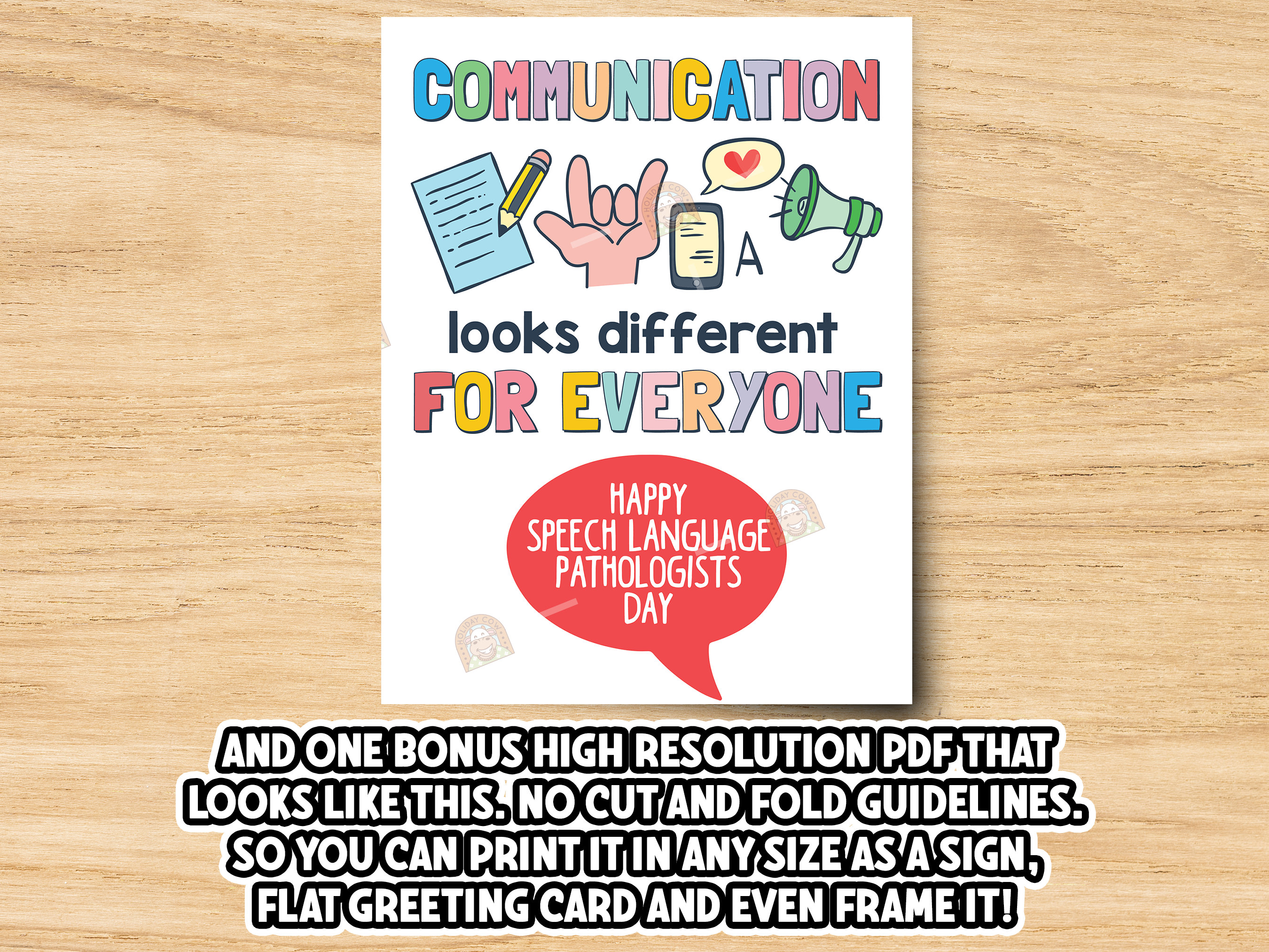 Speech Pathologist Card Printable, Speech Language Pathologist Gift ...