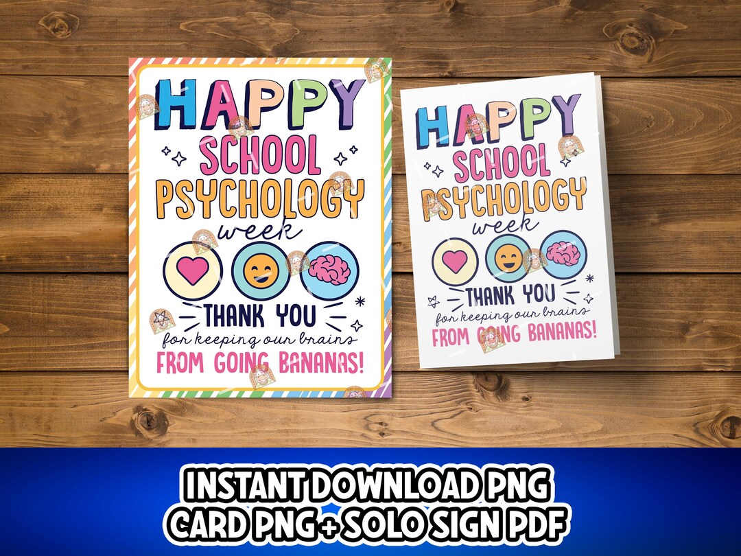School Psychology Week Sign Printable, School Psych Gift, School ...
