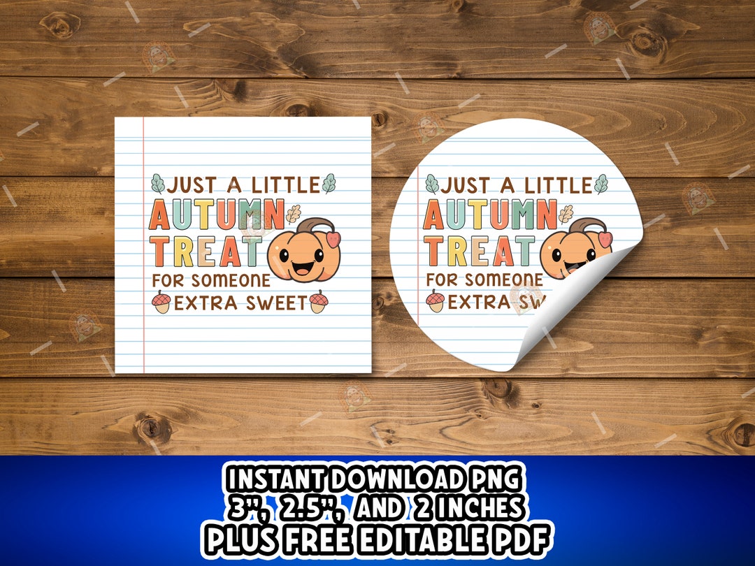 Fall Tag, Autumn Tag, Printable Autumn Cookie Tag, Fall Treat Bag Tag ...